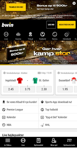 Bwin app: Mobilbetting med iPhone, Android og tablet